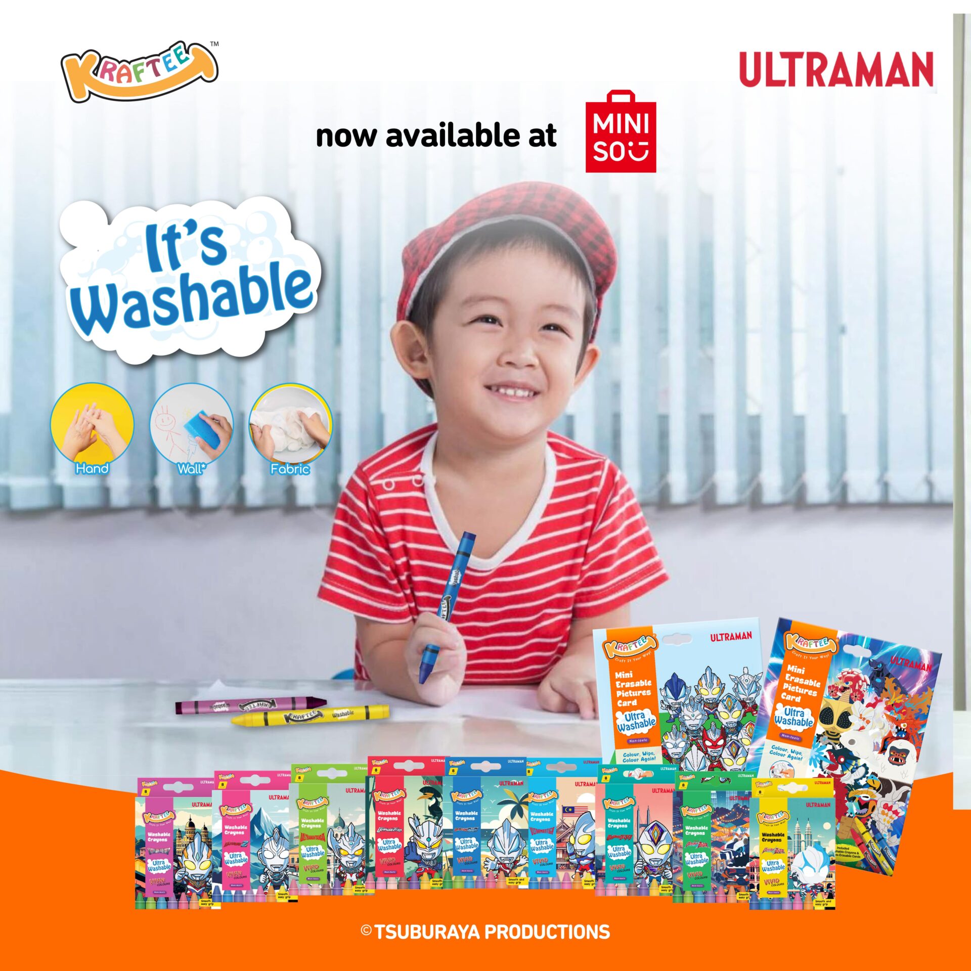 KRAFTEE Launches ULTRAMAN Washable Coloring Materials in Malaysia ...